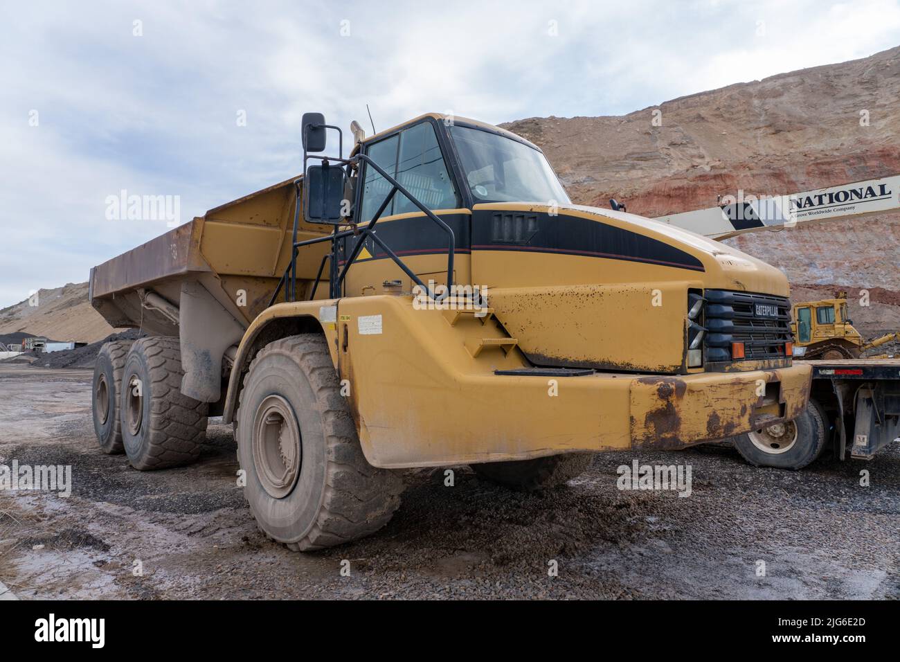 A heavy-duty dump truck at a gravel pit in Utah Stock Photo - Alamy
