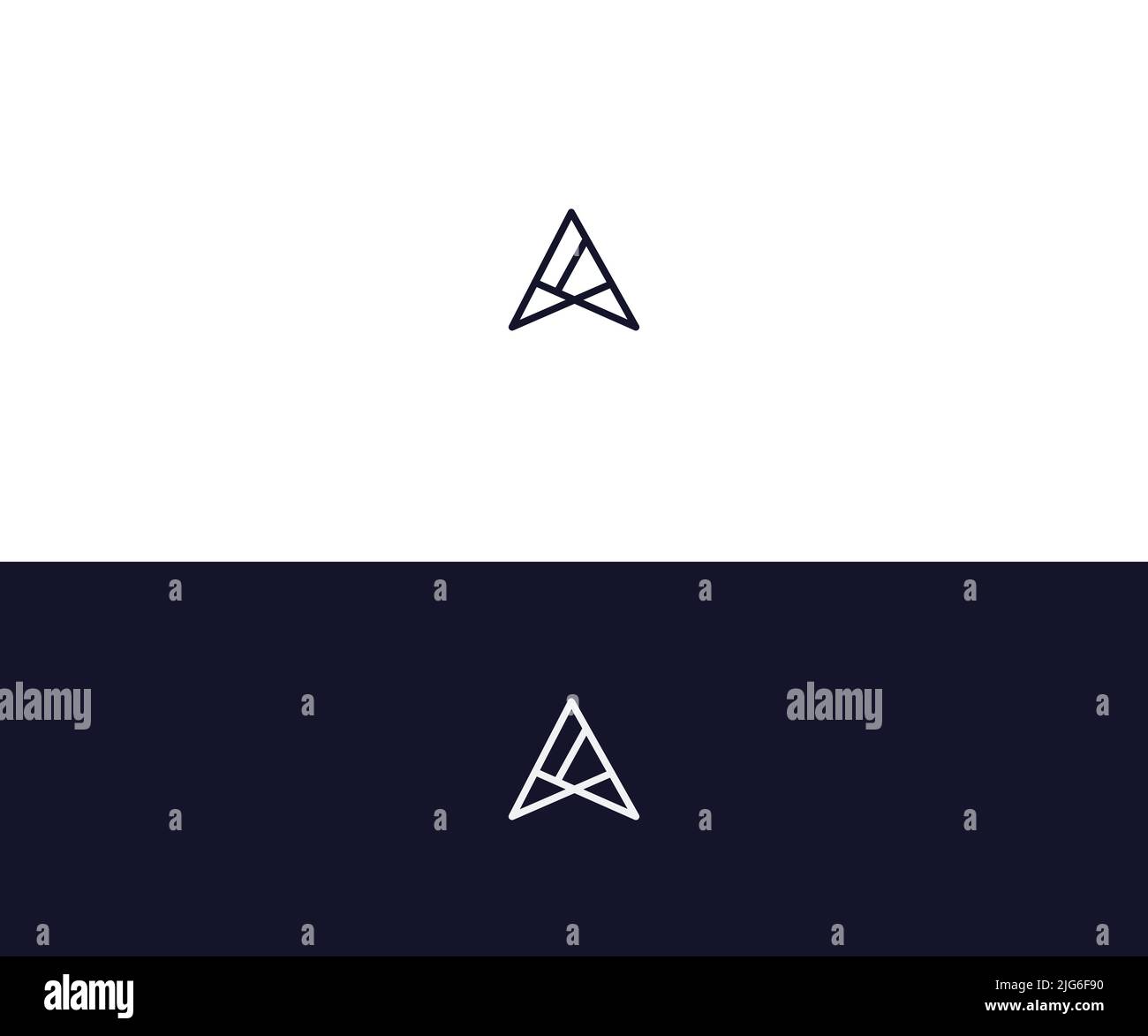 Letter A Logo Template Vector Abstract Monogram Symbol Stock Vector ...