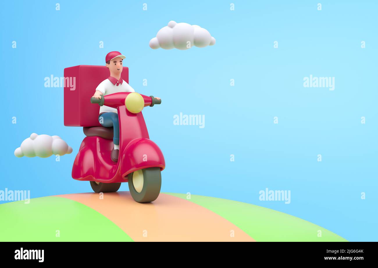 3d render delivery van hi-res stock photography and images - Alamy