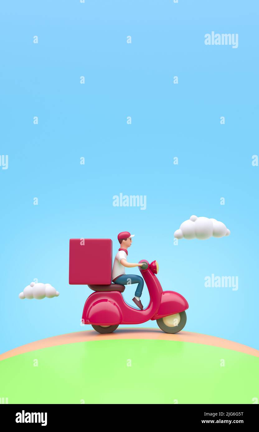 3d render delivery van hi-res stock photography and images - Alamy