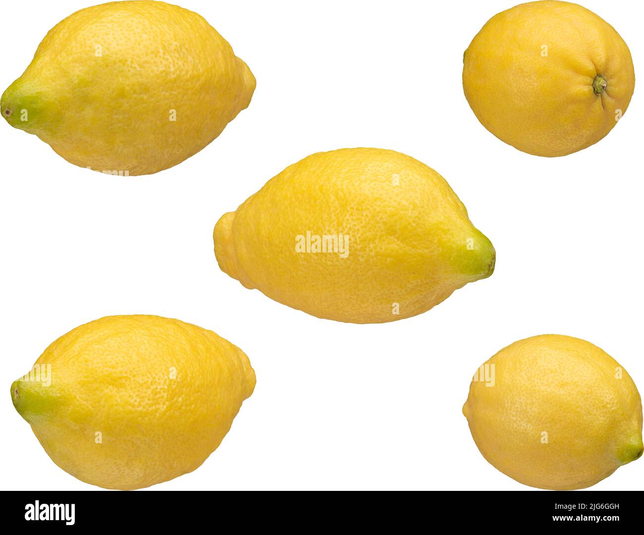 Solitary lemons cut out - isolated with no background Stock Photo - Alamy