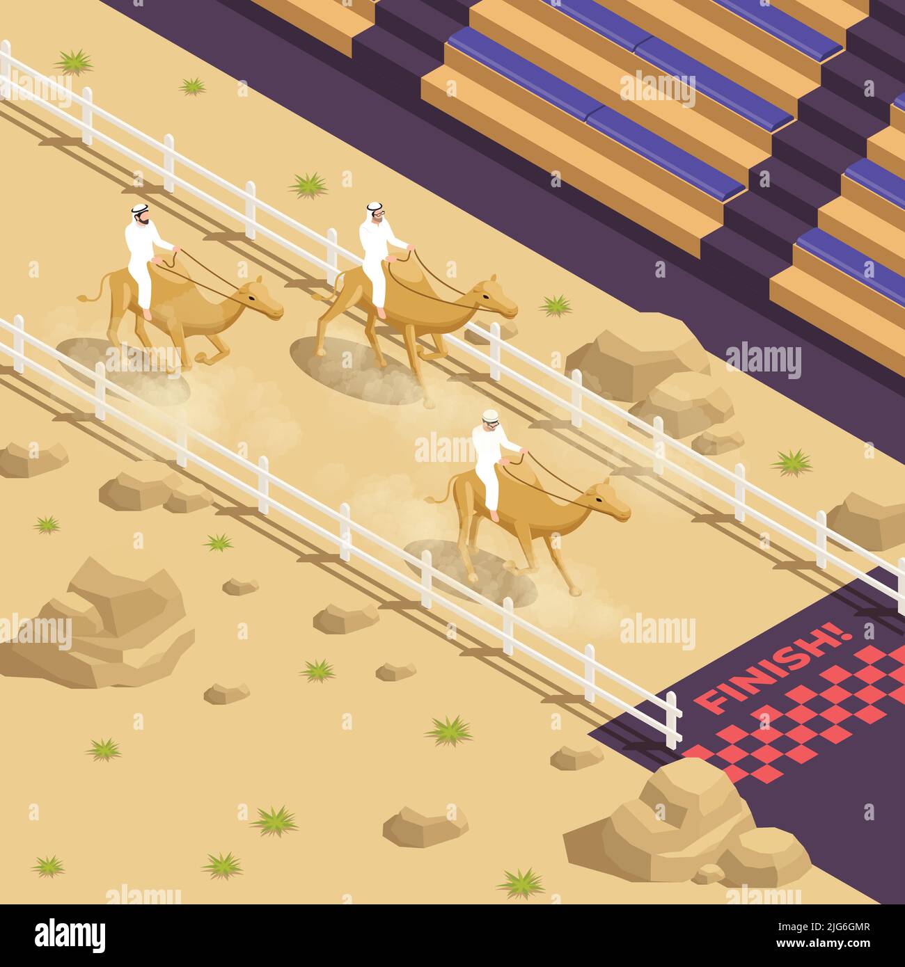 Saudi arabia camel race Stock Vector Images - Alamy