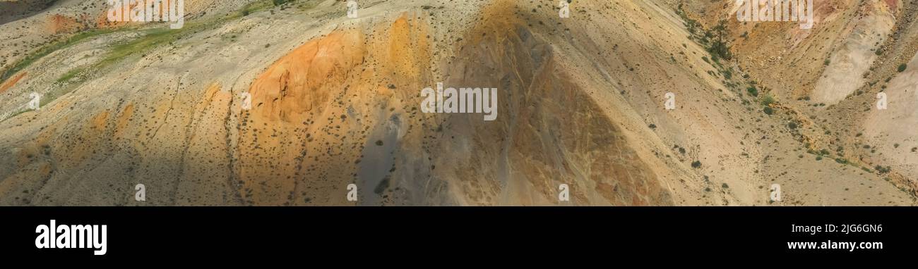 Colorful hills in Altai Republic, named Mars 2. Nature environment ...