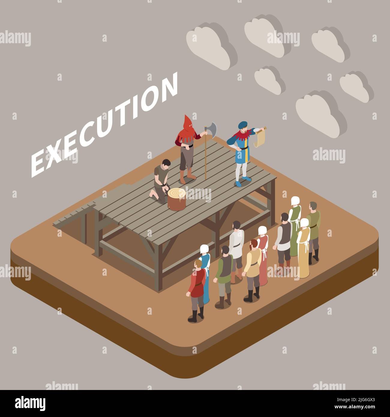 Middle ages woman execution hi-res stock photography and images - Alamy