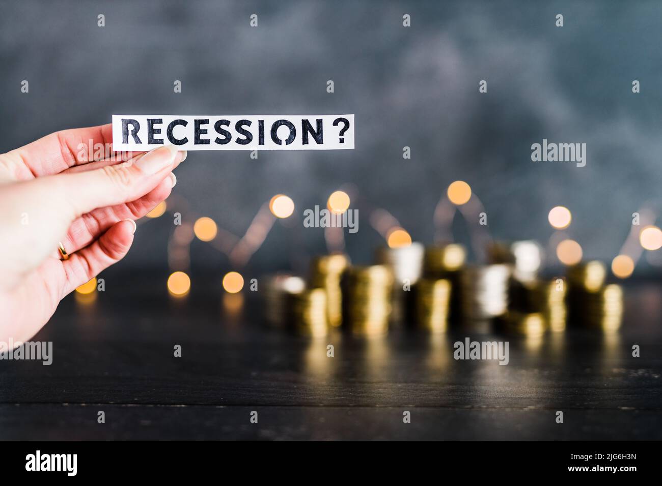 recession and inflation after the Covid-19 pandemic conceptual image ...