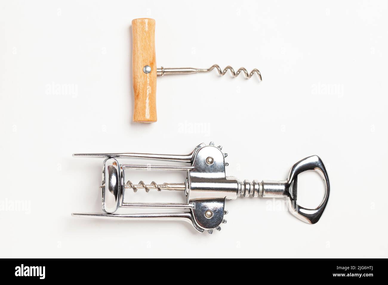 Corkscrews isolated on white background Stock Photo - Alamy