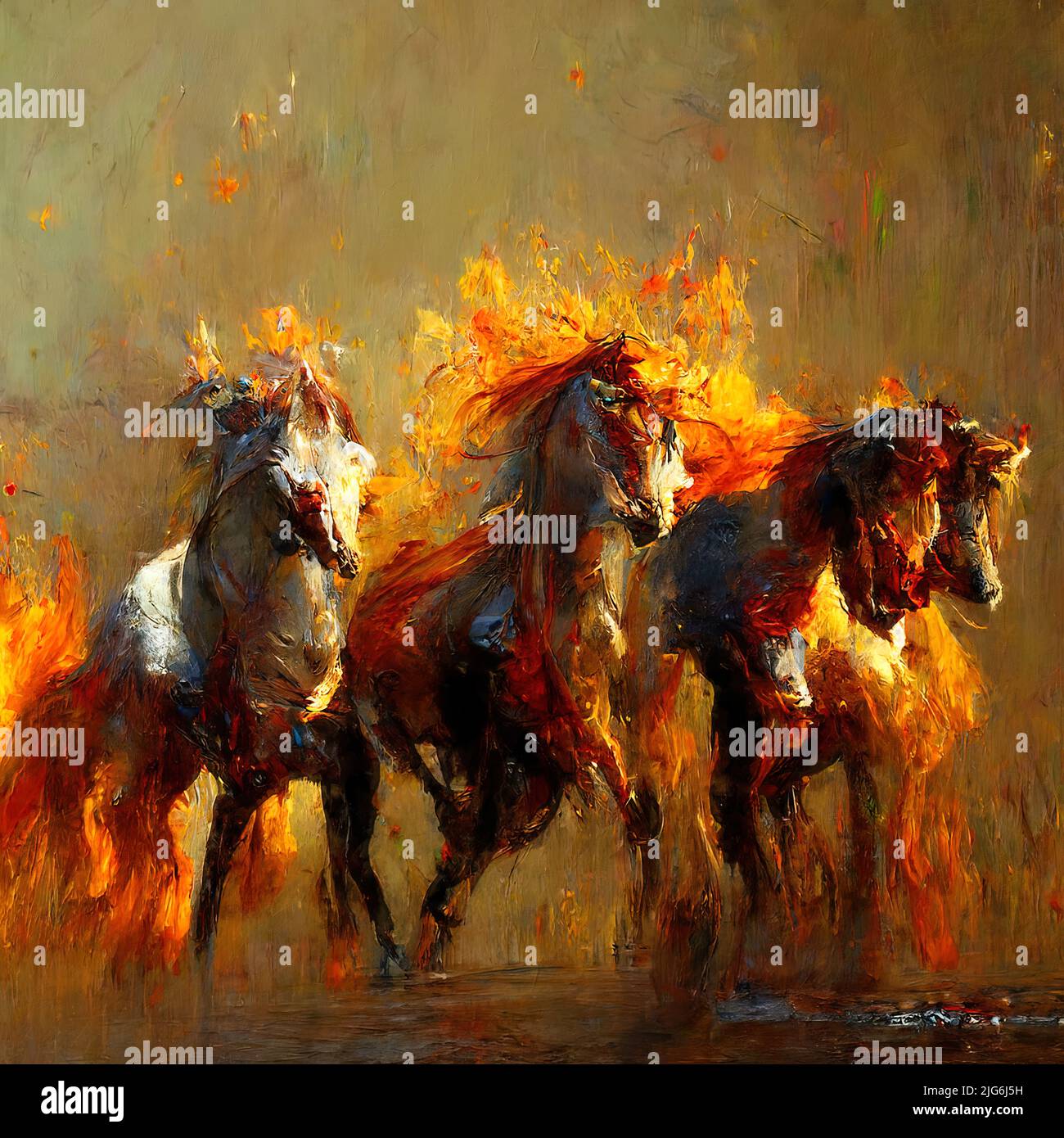 Horse running flame hi-res stock photography and images - Alamy