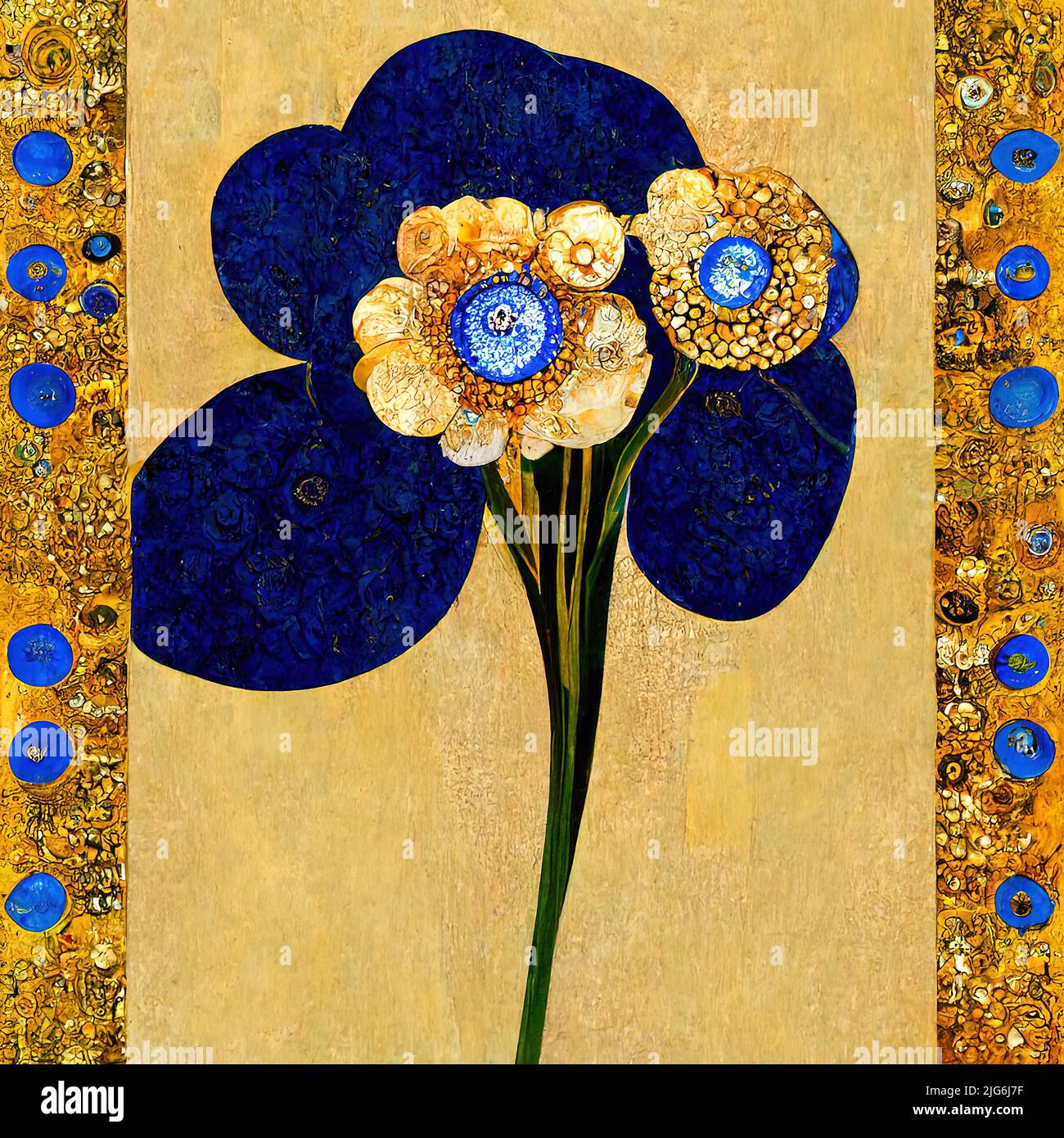 Shiny gold flower hi-res stock photography and images - Alamy