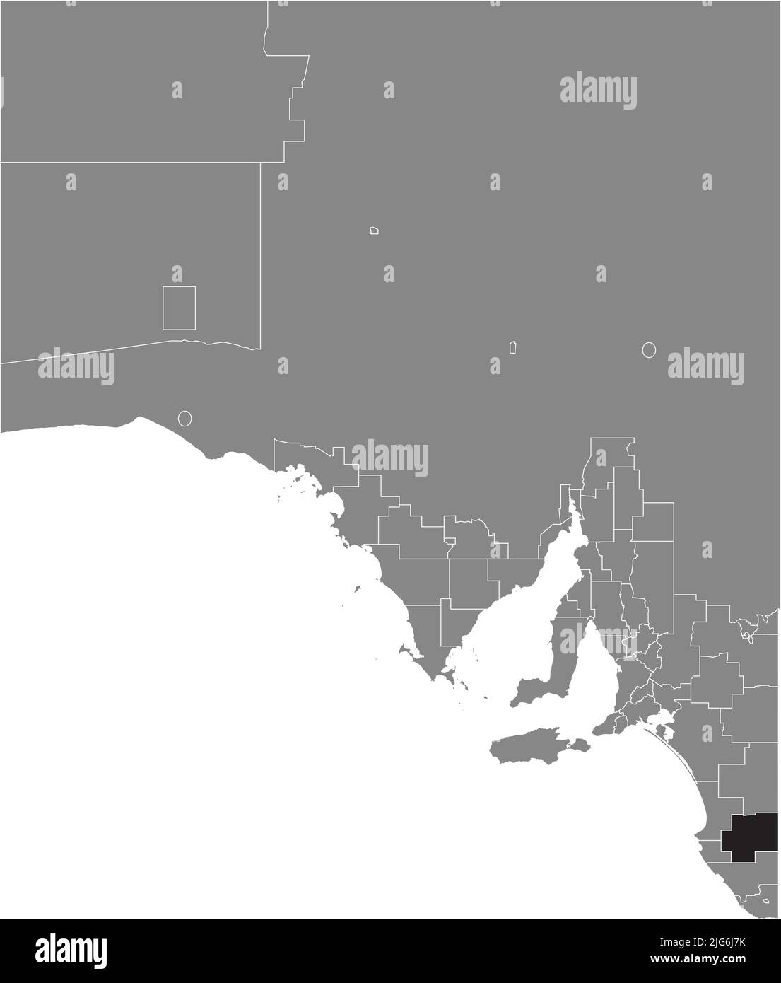 Locator map of the NARACOORTE LUCINDALE COUNCIL, SOUTH AUSTRALIA Stock ...