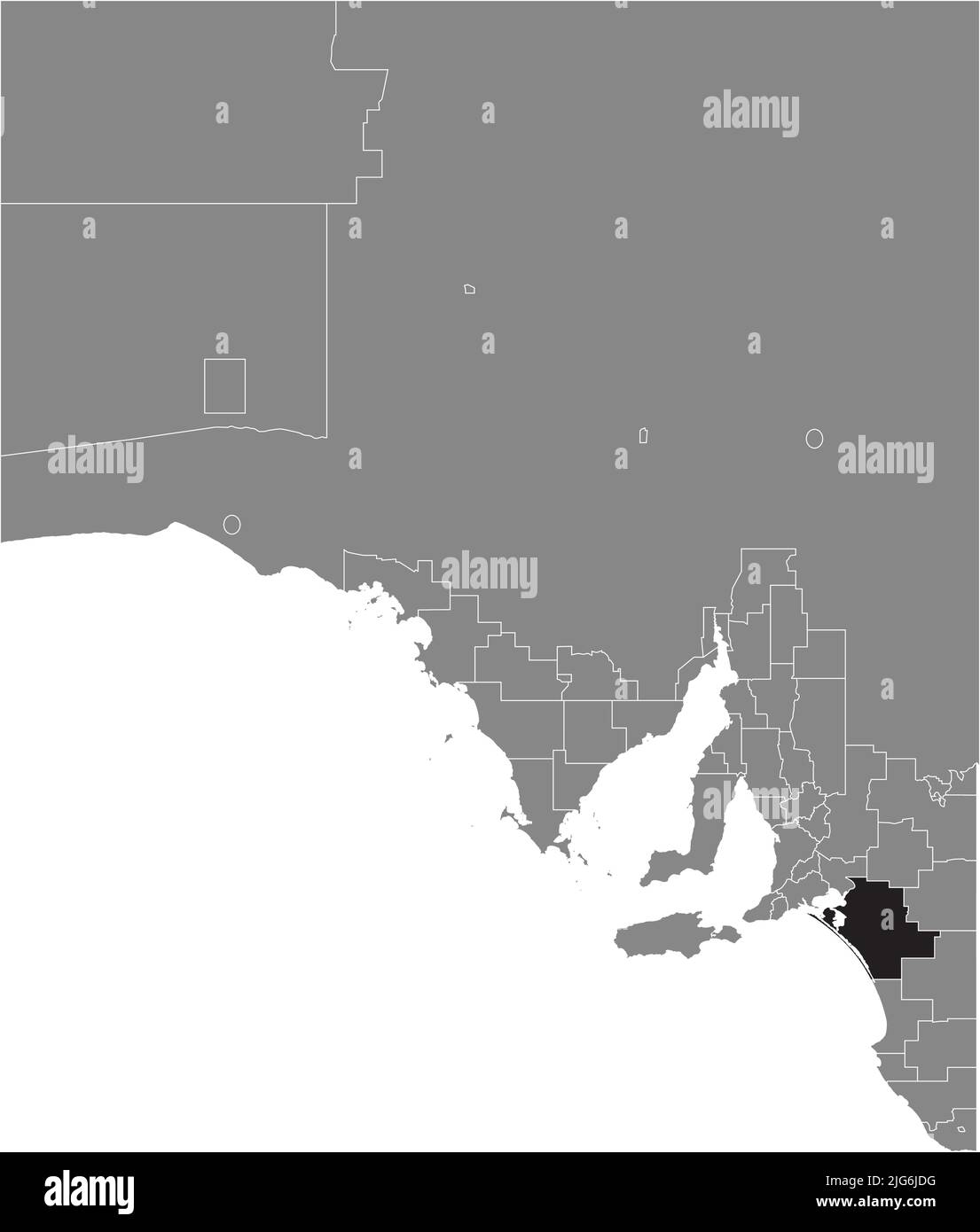 Locator map of the THE COORONG DISTRICT COUNCIL, SOUTH AUSTRALIA Stock ...