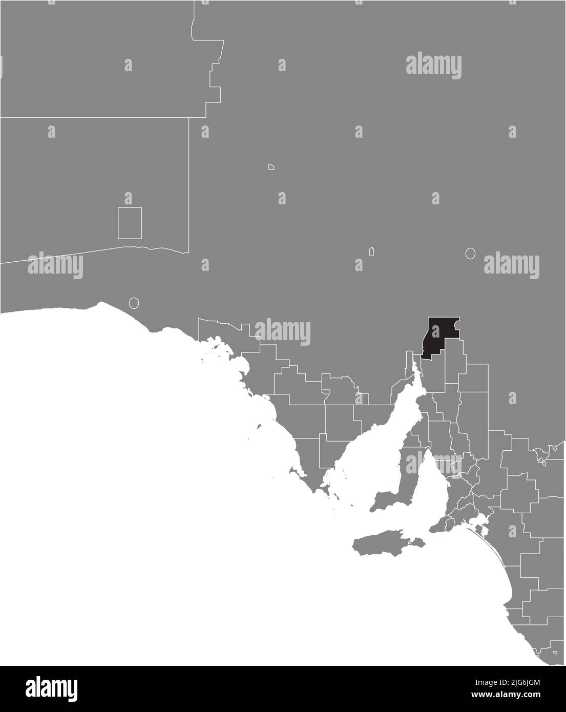 Locator map of the FLINDERS RANGES COUNCIL, SOUTH AUSTRALIA Stock ...