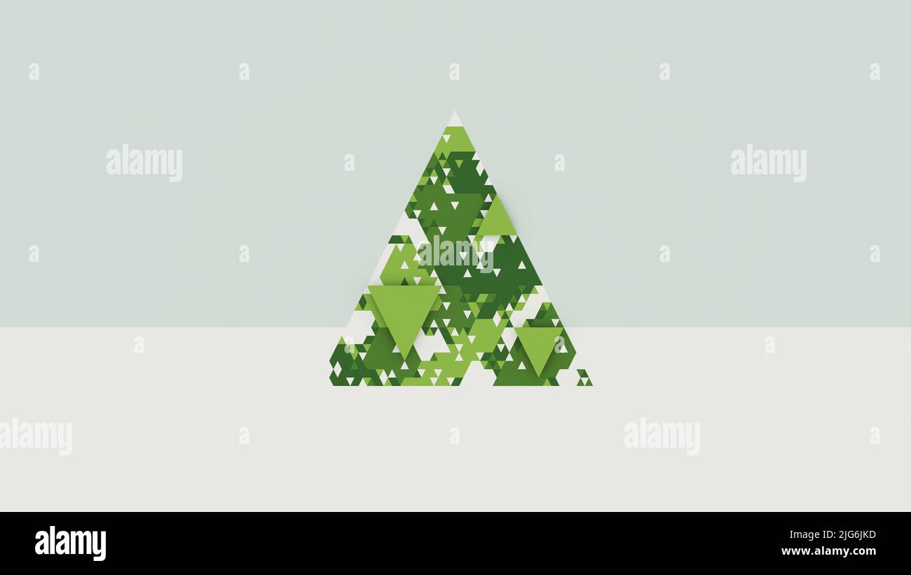 3d render christmas tree made hi-res stock photography and images - Alamy