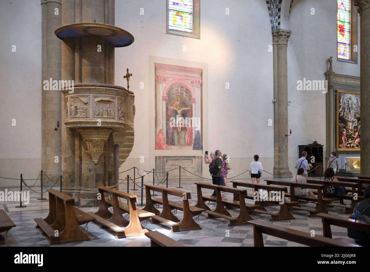 Masaccio's Holy Trinity in the Basilica Santa Maria Novella Church ...
