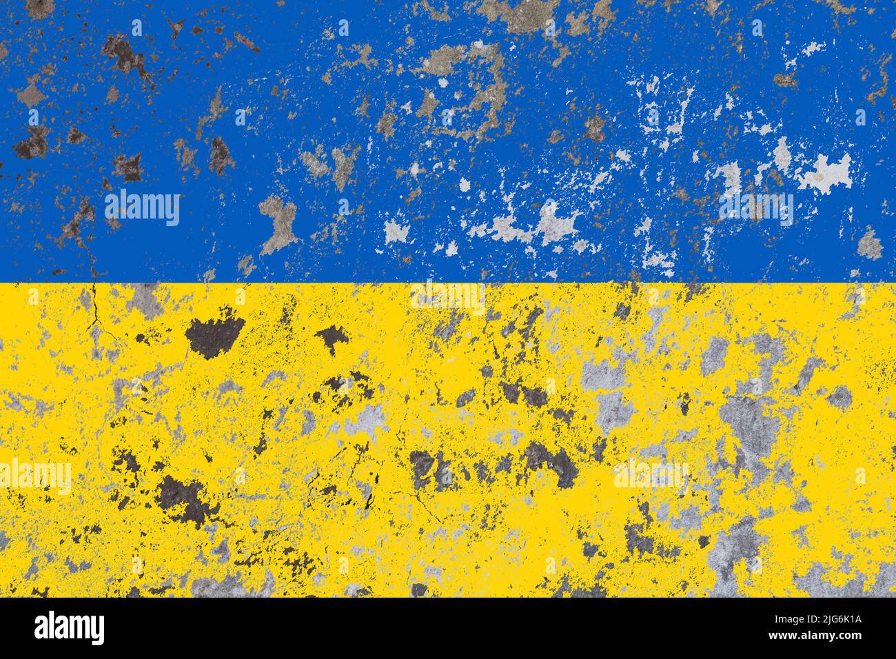 War in Ukraine, wall with ukrainian blue-yellow colors, background ...