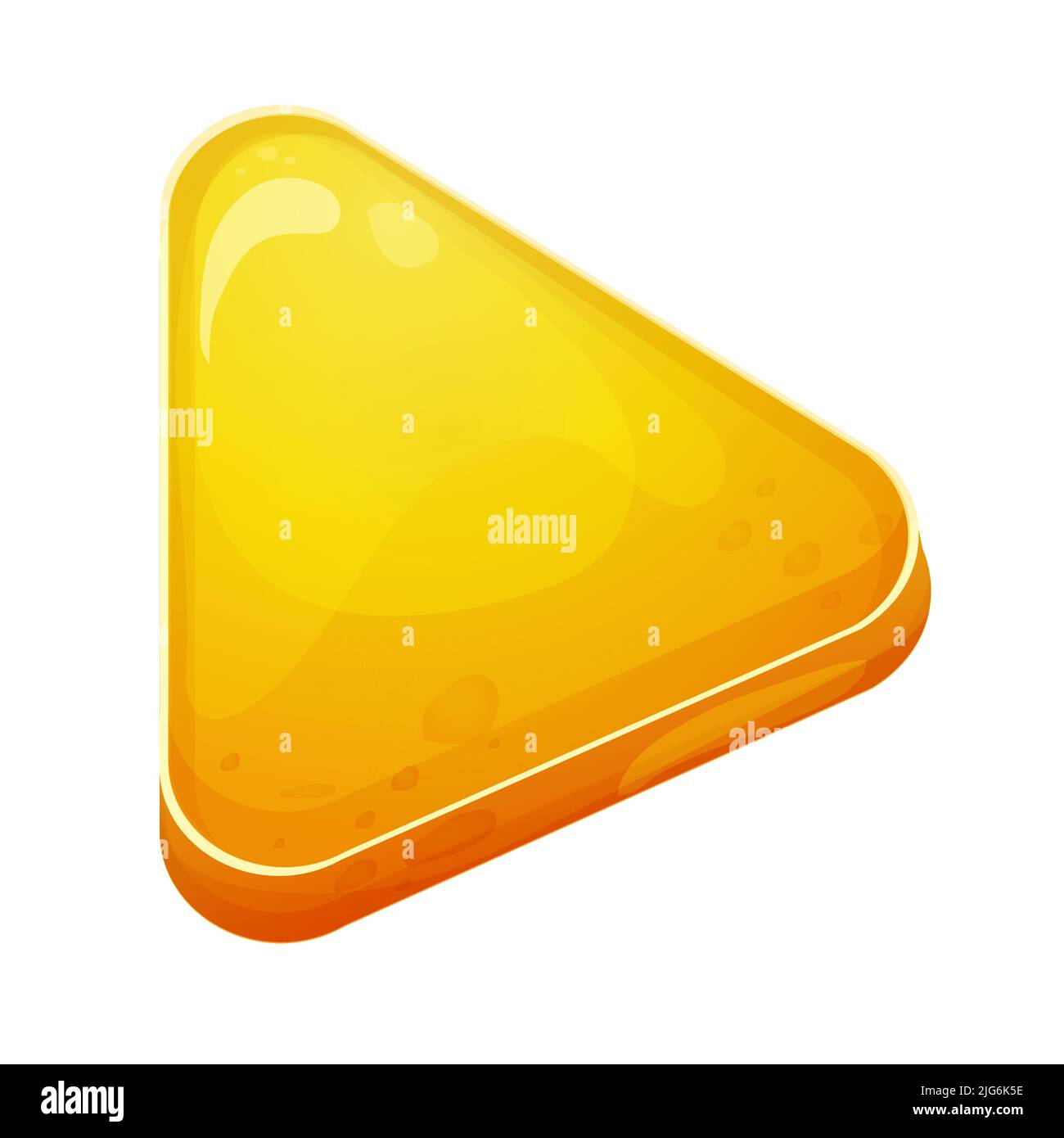 Play or start button in funny cartoon style isolated on white ...