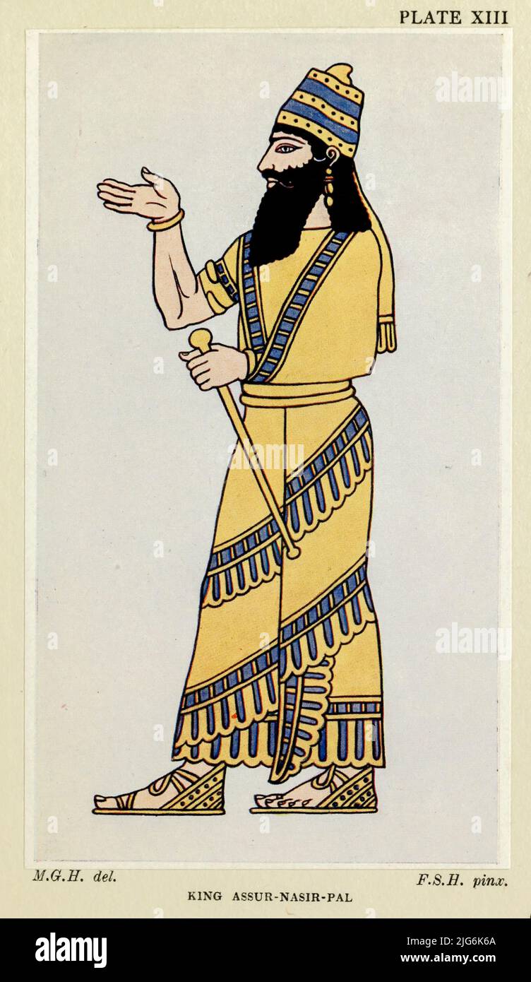 King Assur-nasir-pal (Ninth Century BC) from the book ' Ancient ...