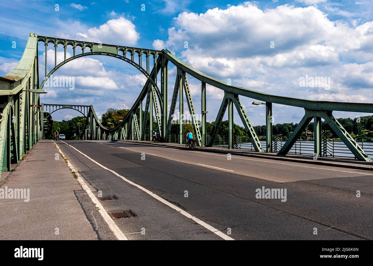 Glienicke Bridge over the Havel River connects Potsdam, Brandenburg ...