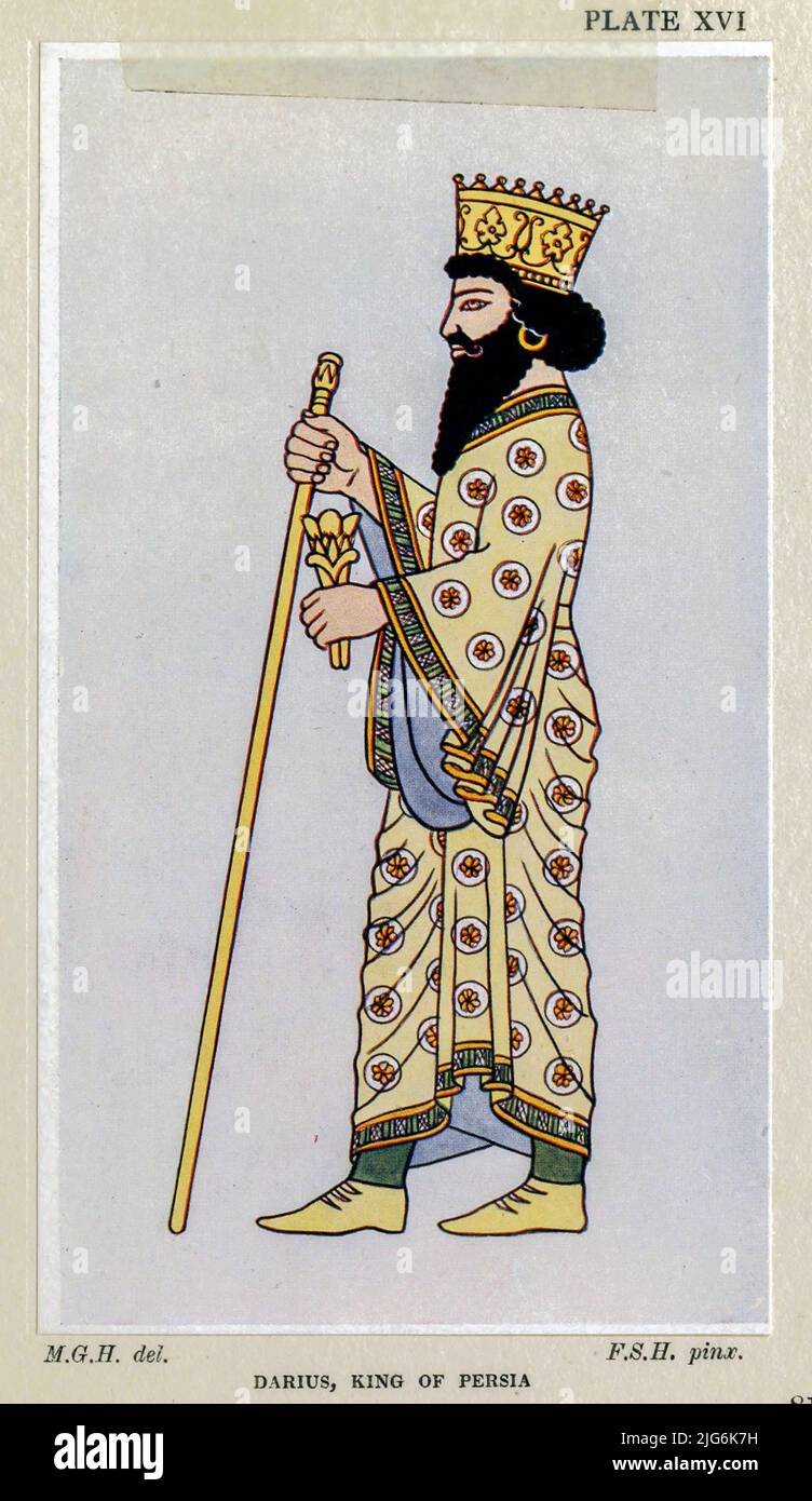 Darius King of Persia from the book ' Ancient Egyptian, Assyrian, and ...