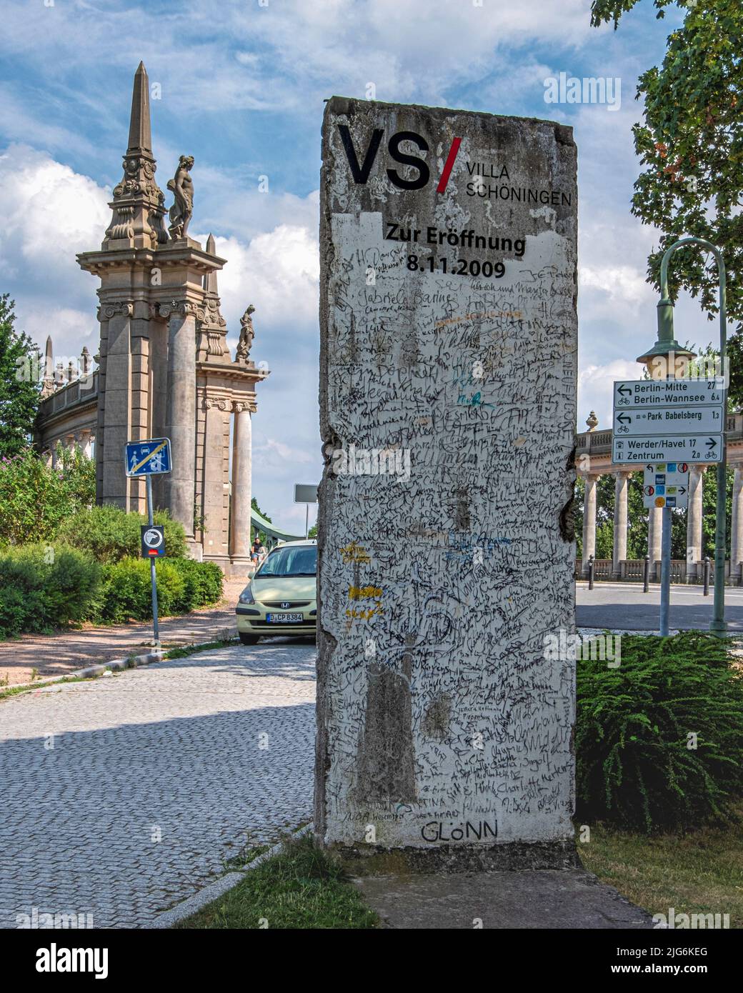 Section of Former Berlin wall & Colonnades by architect Eduard ...