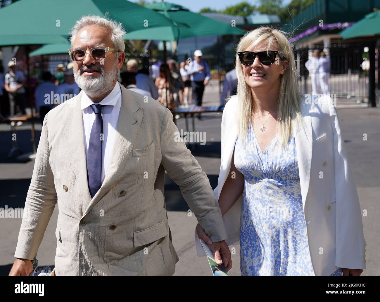 Sam Mendes arrives with his wife Alison Balsom on day twelve of the ...