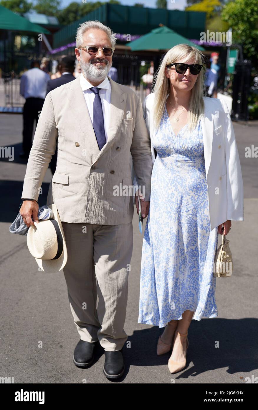 Sam Mendes arrives with his wife Alison Balsom on day twelve of the ...