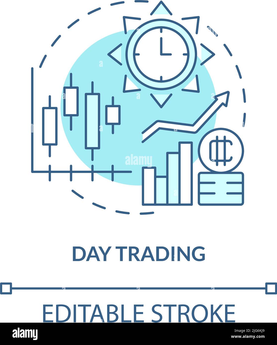 Day trading turquoise concept icon Stock Vector Image & Art - Alamy