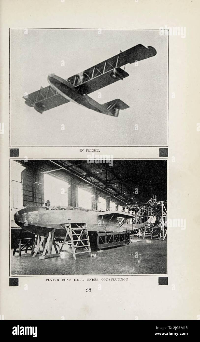 Flying Boat Hull under Construction [Bottom] in Flight [Top] from the ...