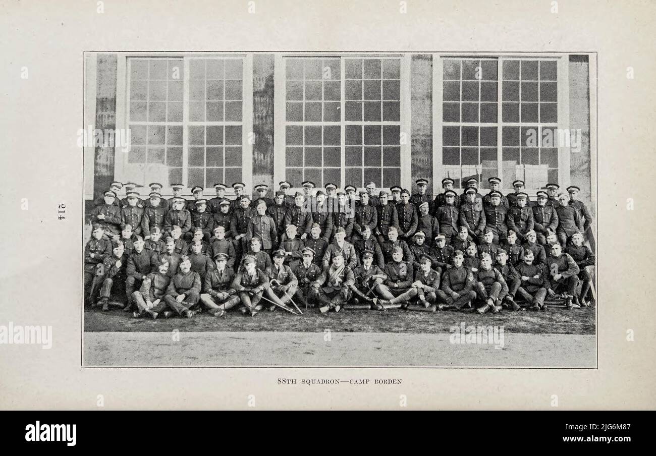 88th Squadron, Camp Borden from the book ' Aviation in Canada, 1917 ...