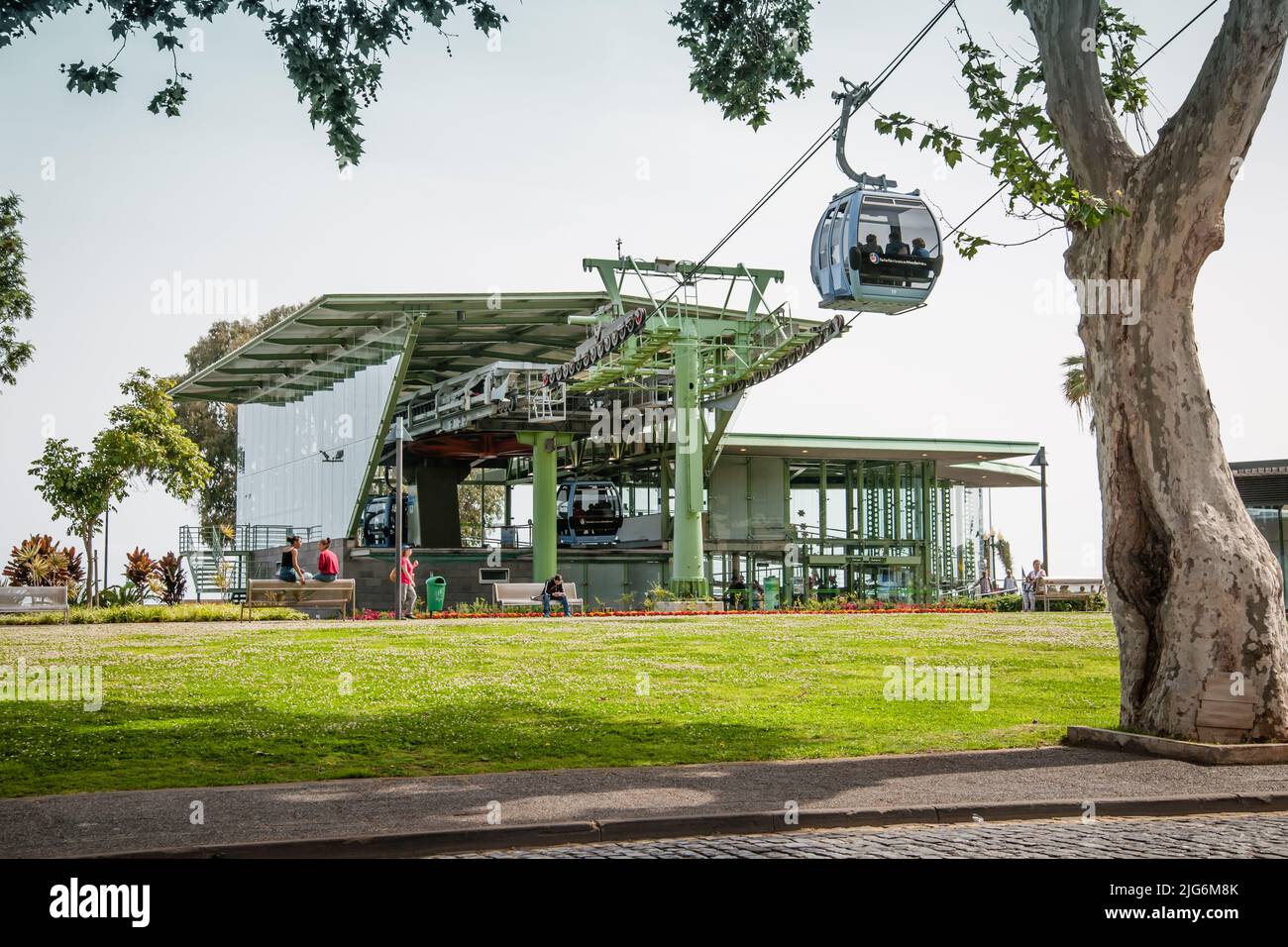 Madeira Cable car Station, Funchal to Monte Stock Photo - Alamy