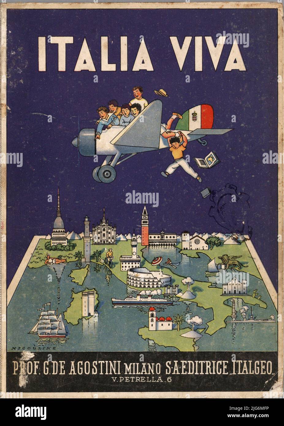 Italia Viva Pictural Map of Italy Colorful small map with vignettes of ...