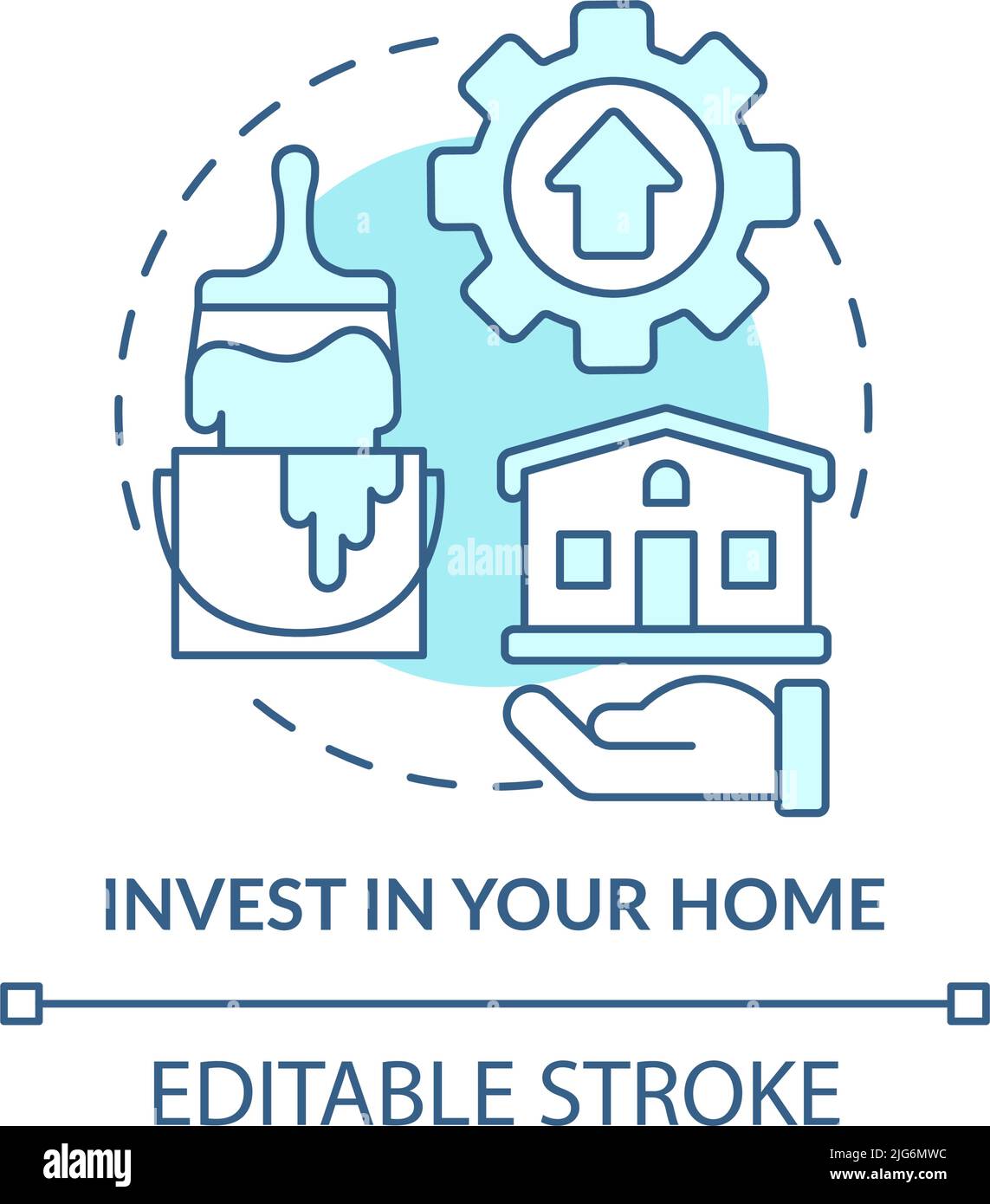 Invest in your home turquoise concept icon Stock Vector Image & Art - Alamy