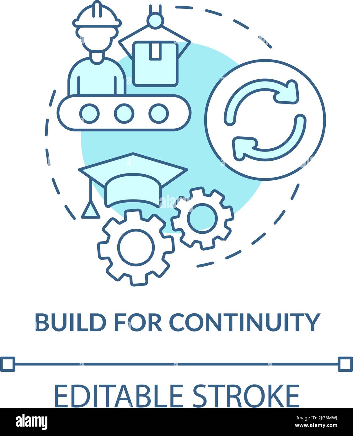 Build for continuity turquoise concept icon Stock Vector Image & Art ...