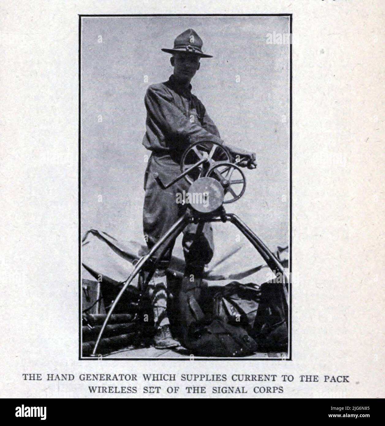 THE HAND GENERATOR WHICH SUPPLIES CURRENT TO THE PACK WIRELESS SET OF ...