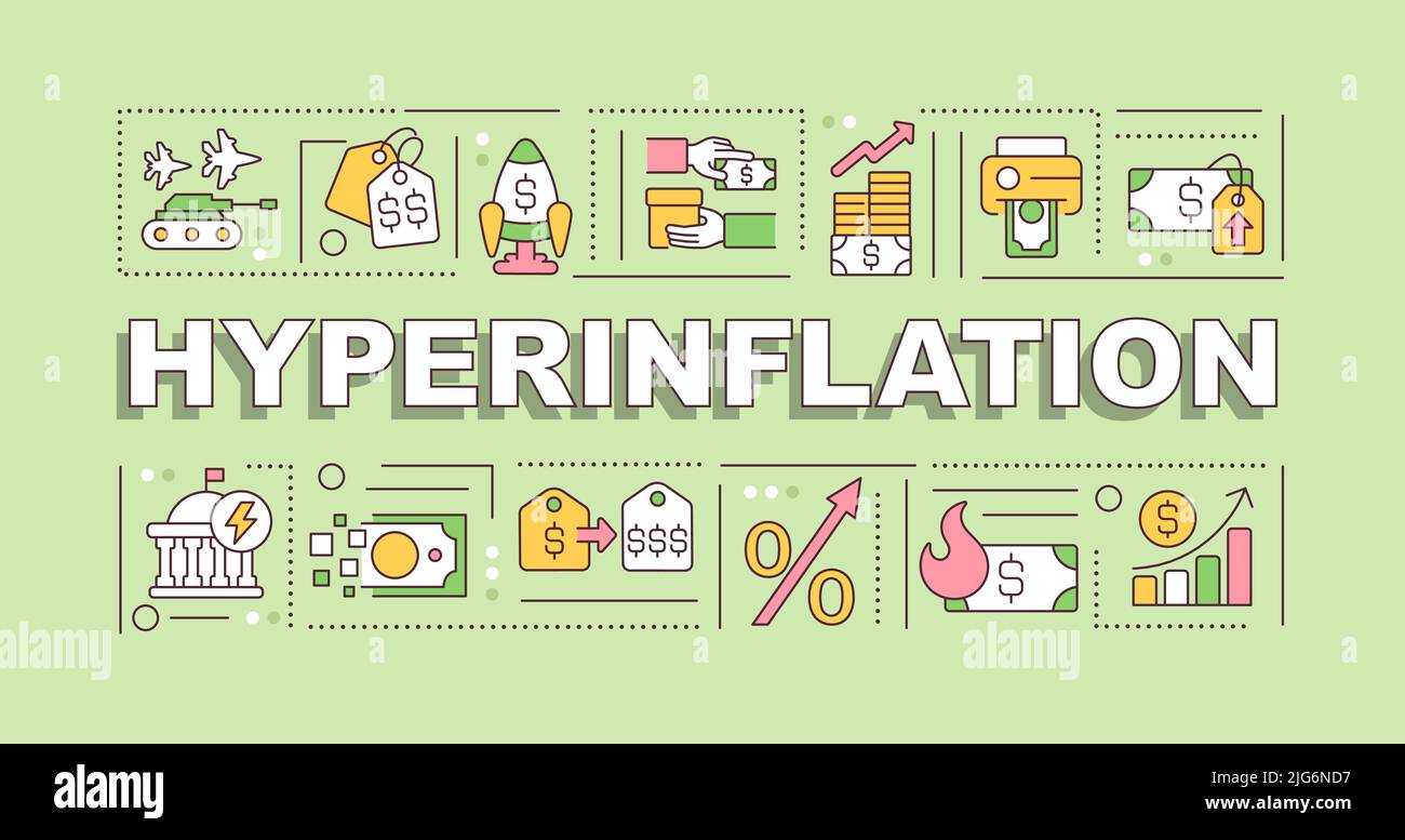 Hyperinflation word concepts blue banner Stock Vector Image & Art - Alamy