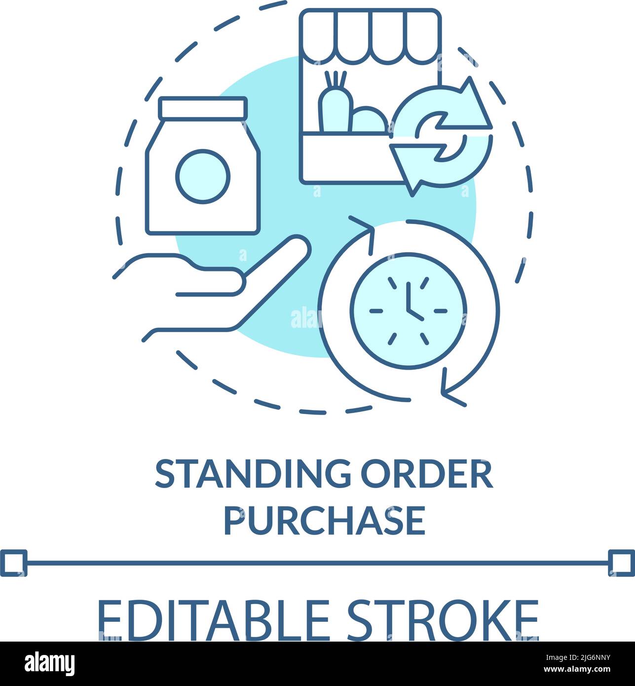 Standing order purchase turquoise concept icon Stock Vector Image & Art ...