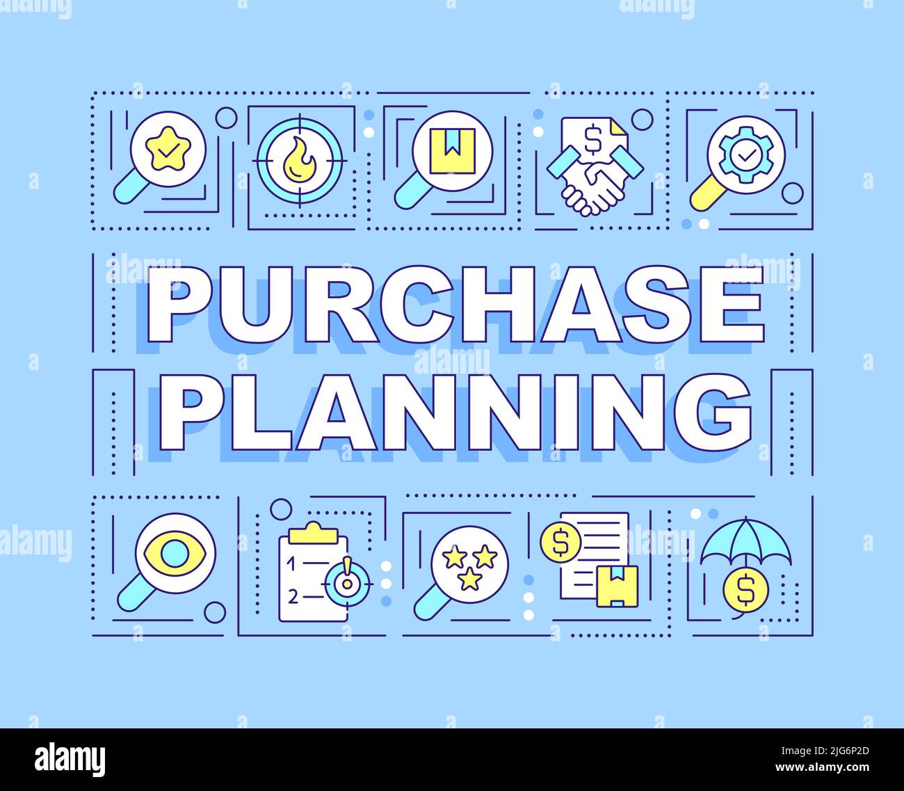 Purchase planning word concepts blue banner Stock Vector Image & Art ...