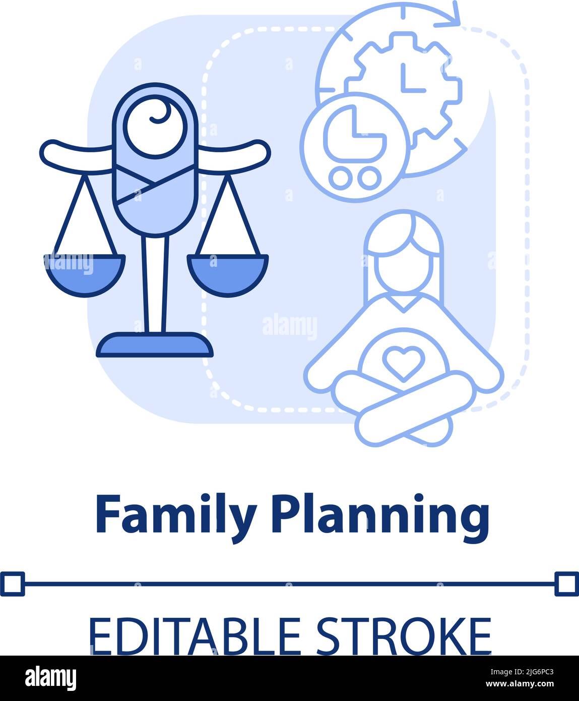 Family planning light blue concept icon Stock Vector Image & Art - Alamy