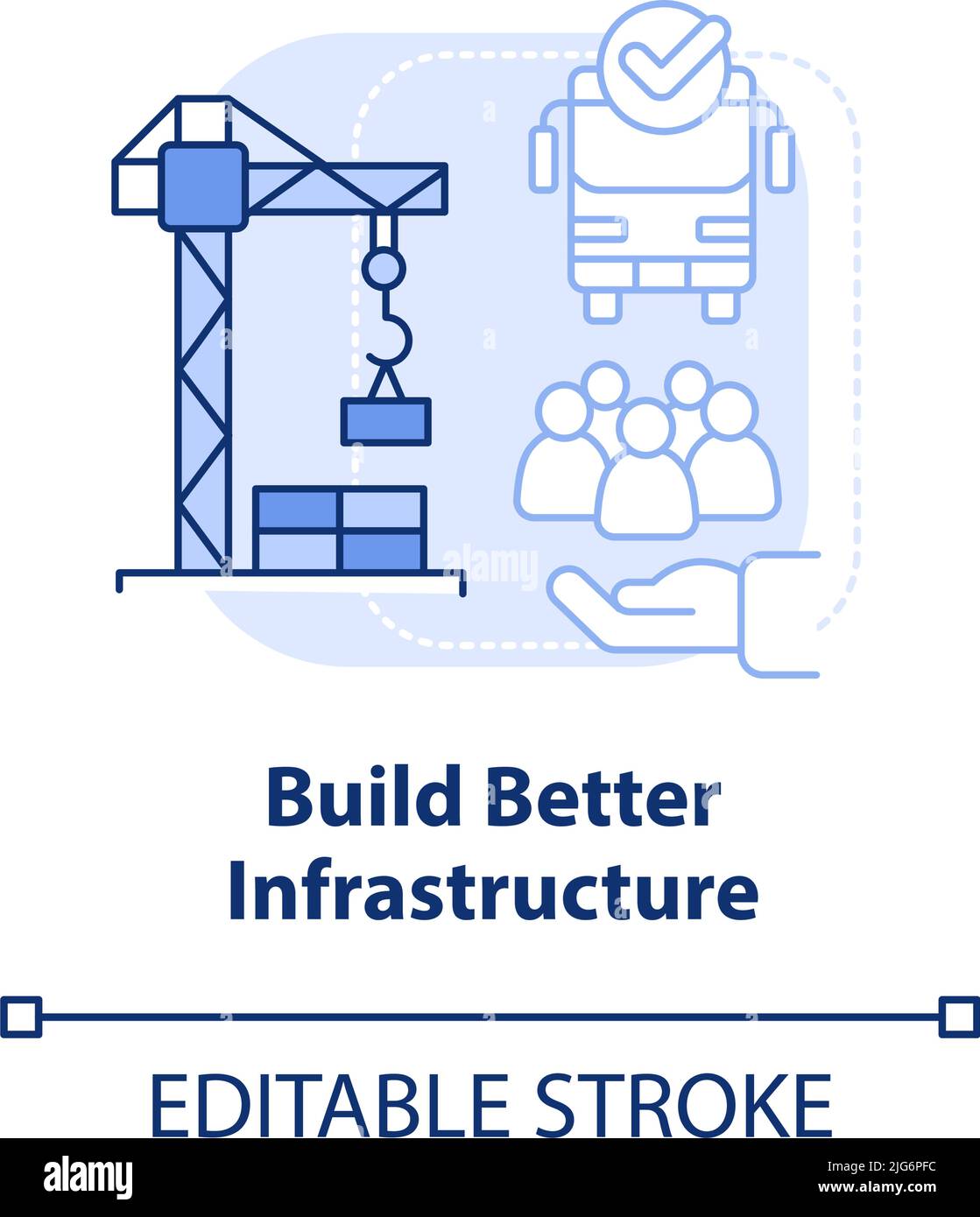 Build better infrastructure light blue concept icon Stock Vector Image ...