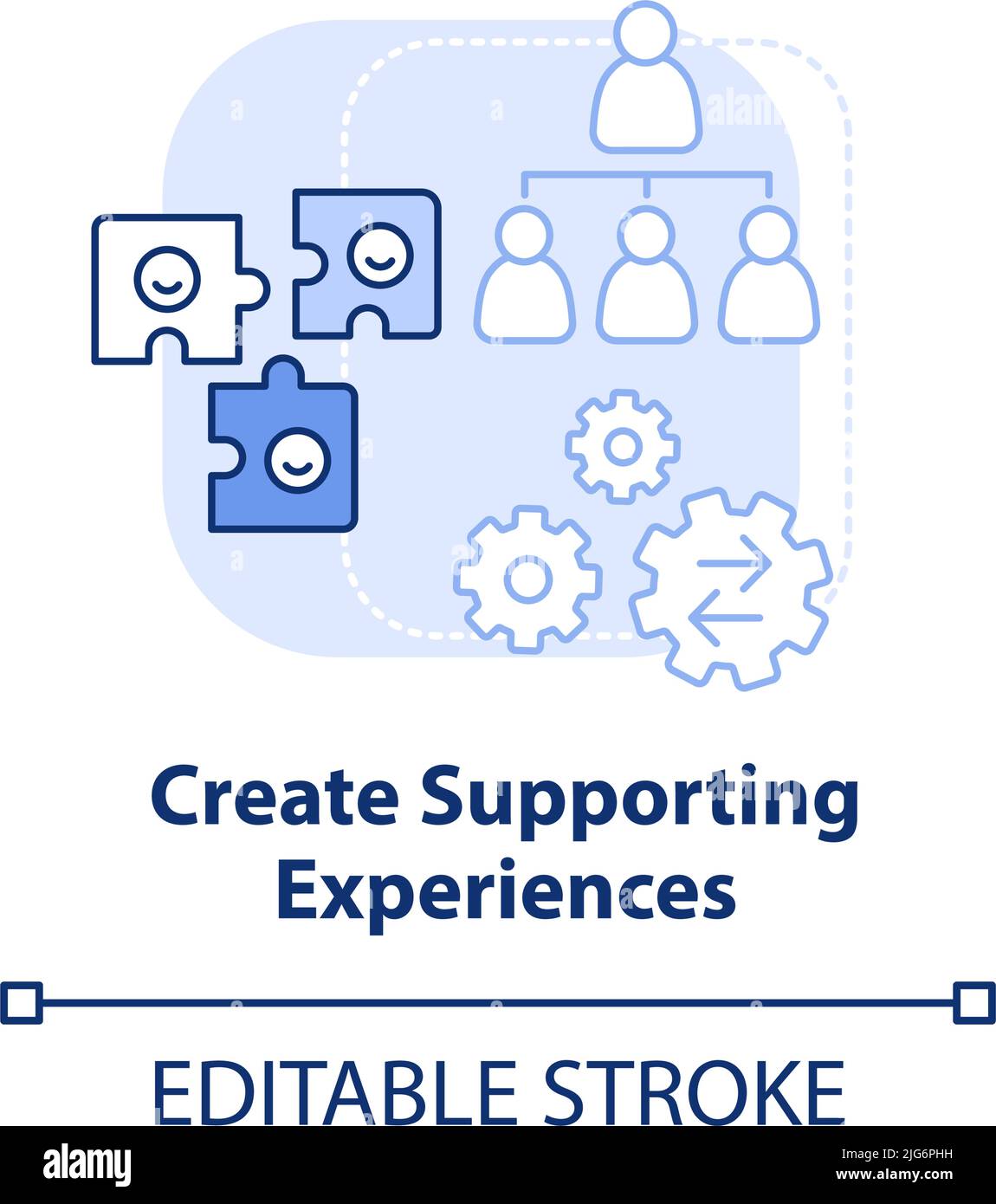Create supporting experiences light blue concept icon Stock Vector ...