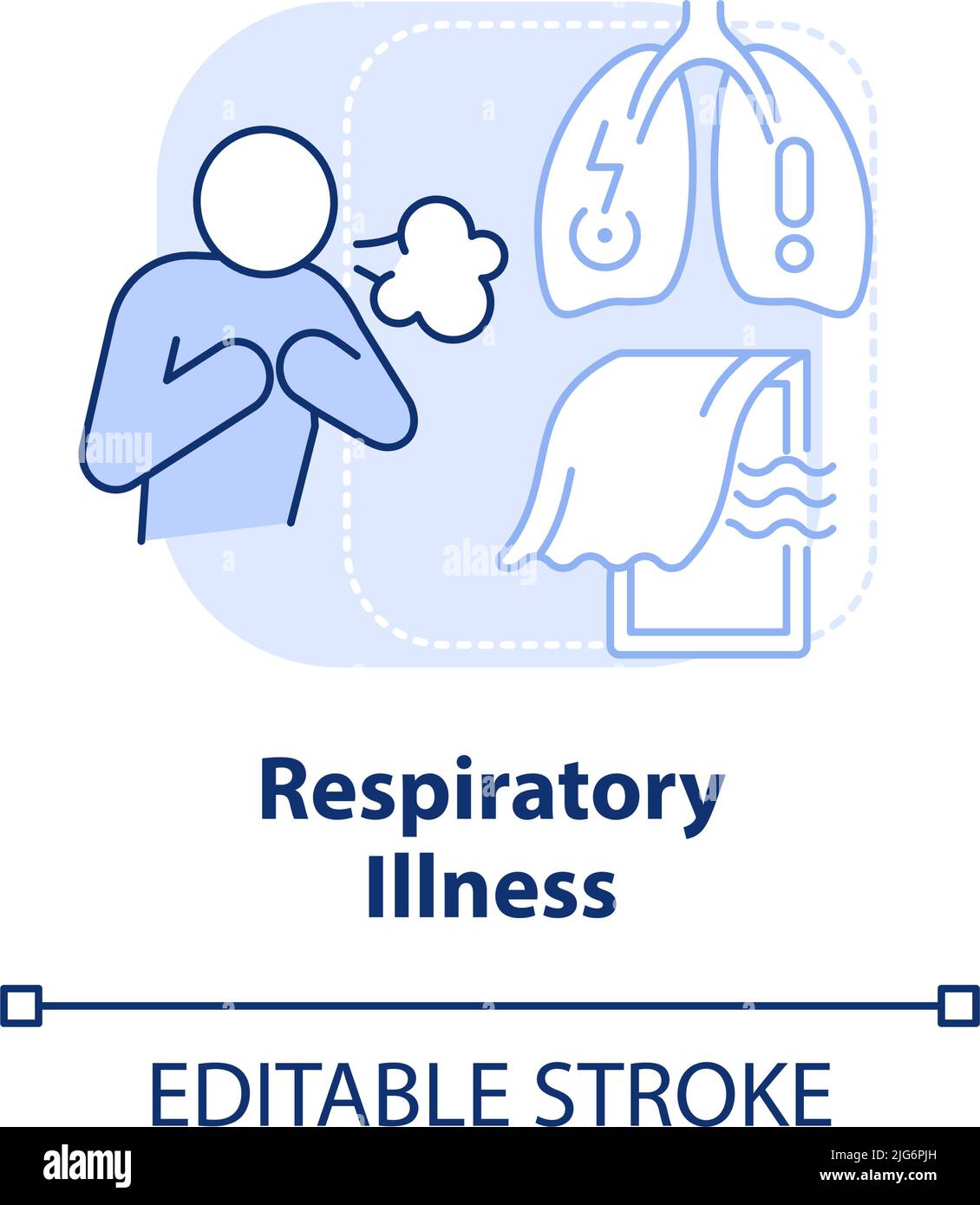 Respiratory illness light blue concept icon Stock Vector Image & Art ...