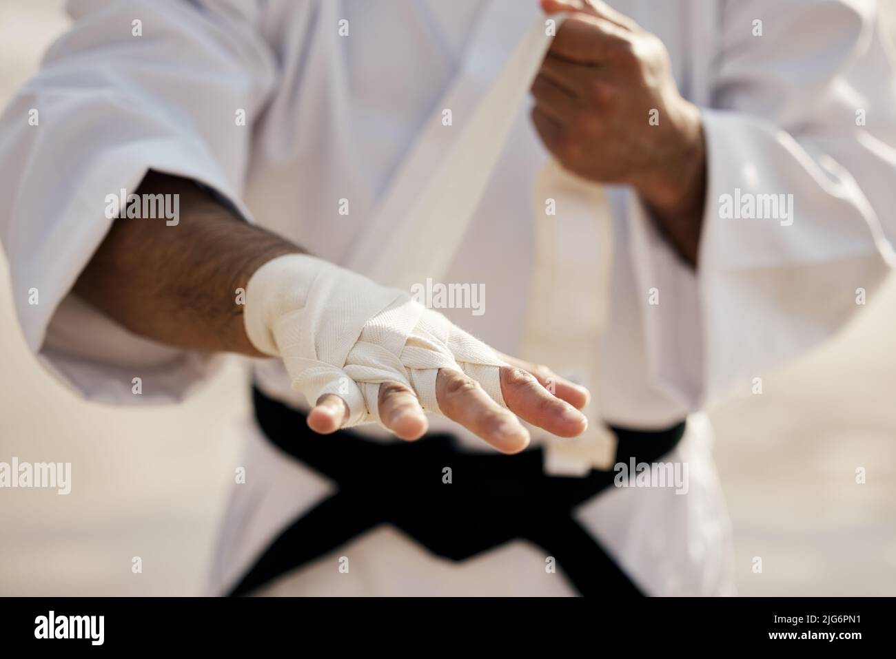 These hands are weapons. Cropped shot of an unrecognizable male martial ...