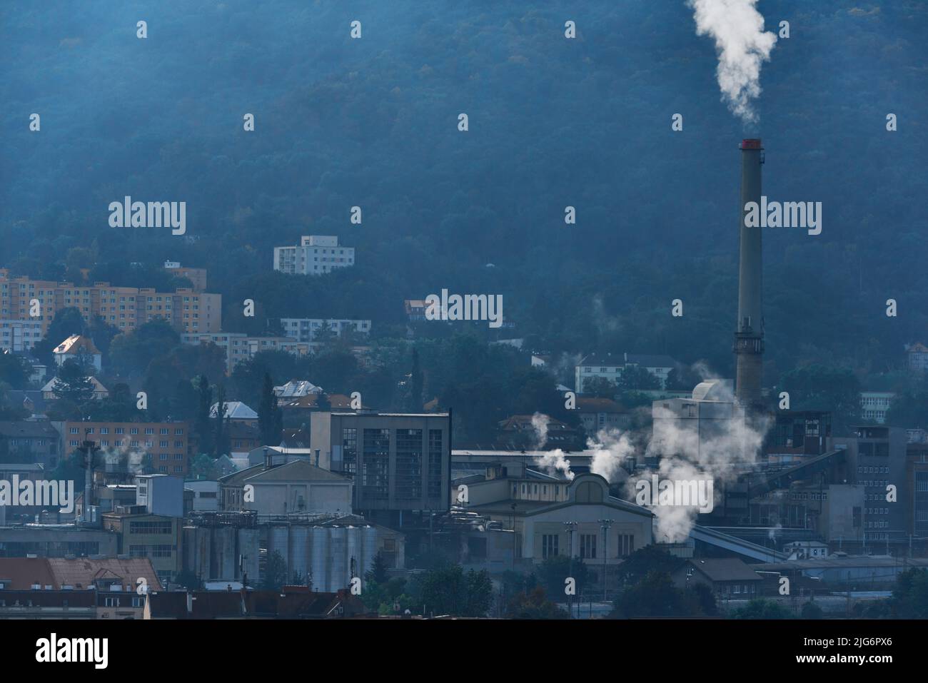 Aerial view on Usti-nad-Labem town, Czech republic Stock Photo - Alamy