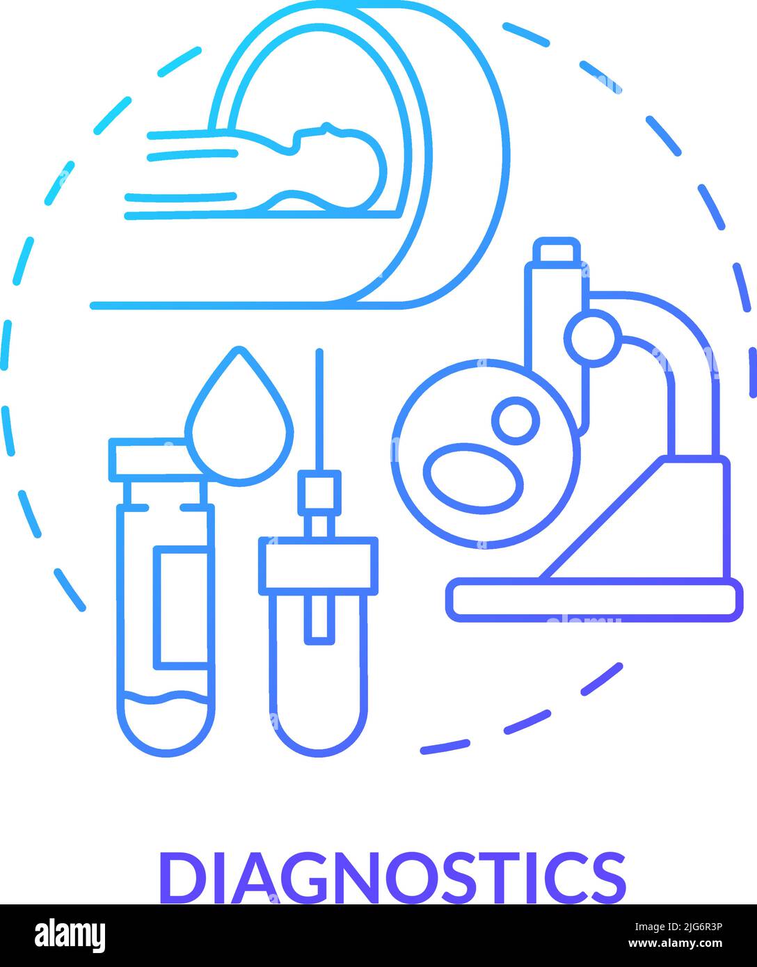 Diagnostics blue gradient concept icon Stock Vector Image & Art - Alamy