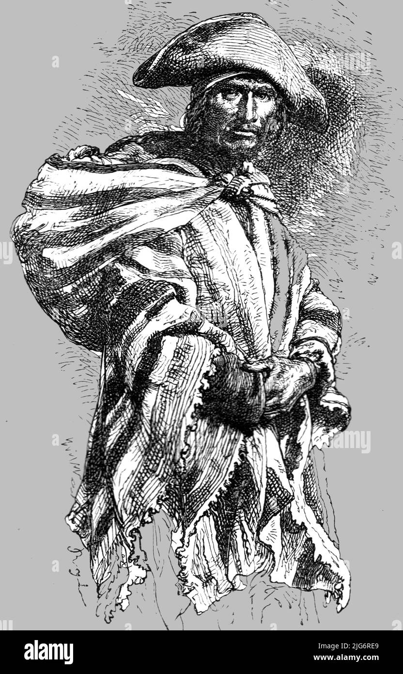 Peruvian men in traditional clothing Black and White Stock Photos ...