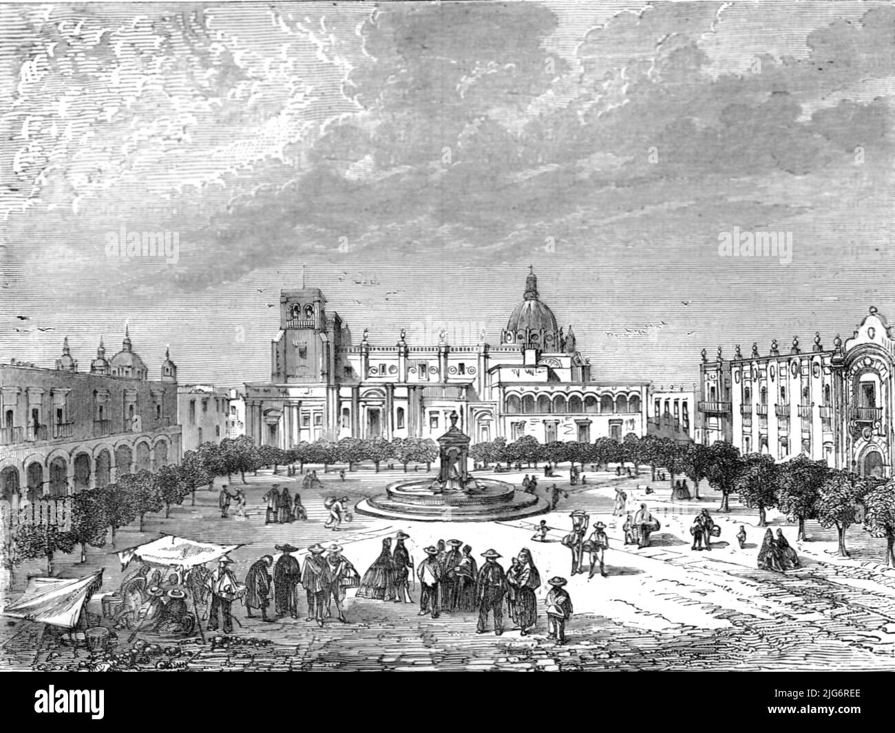 'A Mexican "Plaza Grande"; A zigzag journey through Mexico', 1875 ...