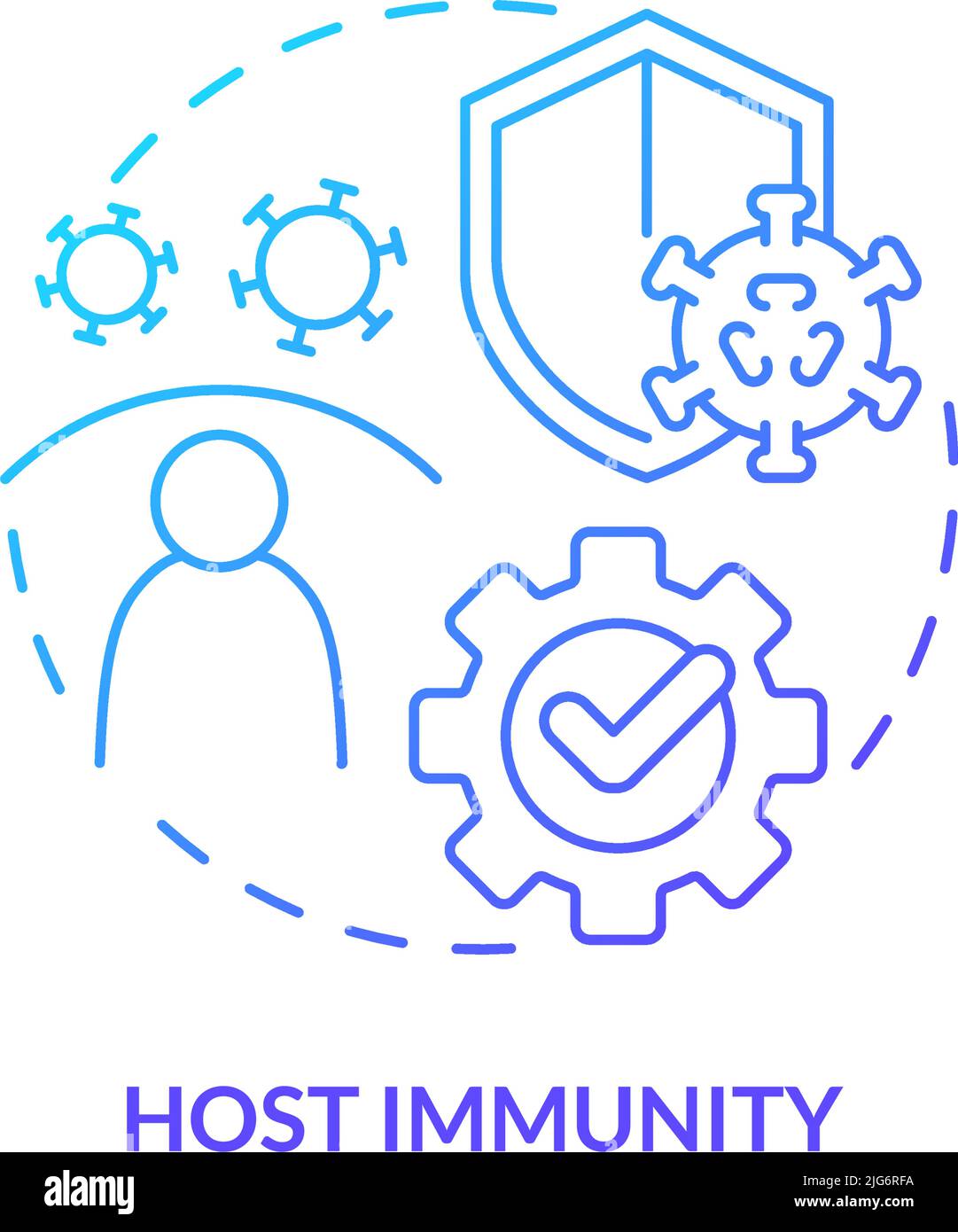 Host immunity blue gradient concept icon Stock Vector Image & Art - Alamy