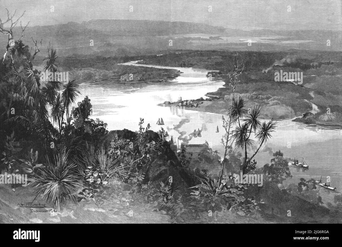 ''The Endeavour River, North Queensland; Here Captain Cook landed in ...