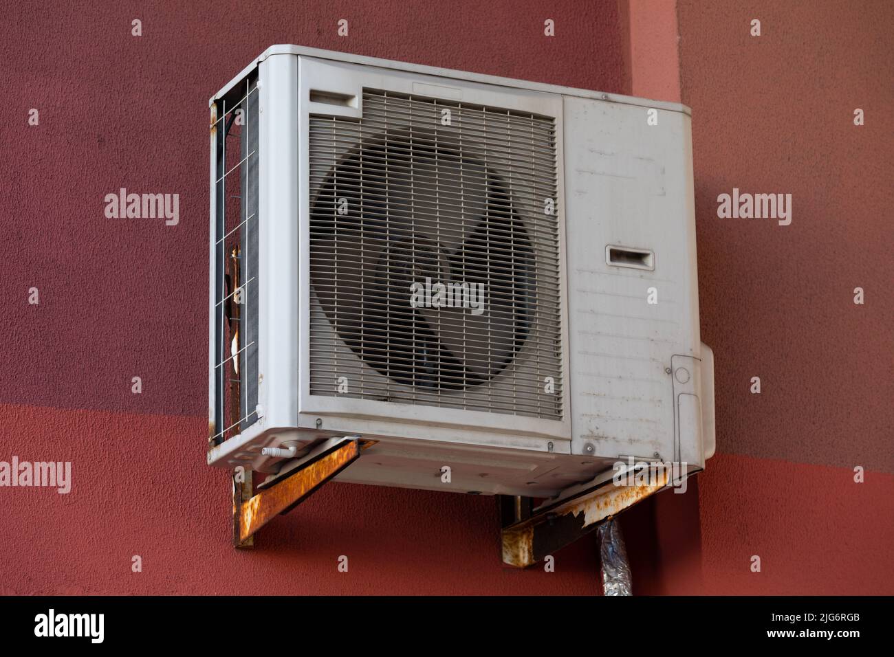 external condensing unit of the air conditioning unit Stock Photo - Alamy