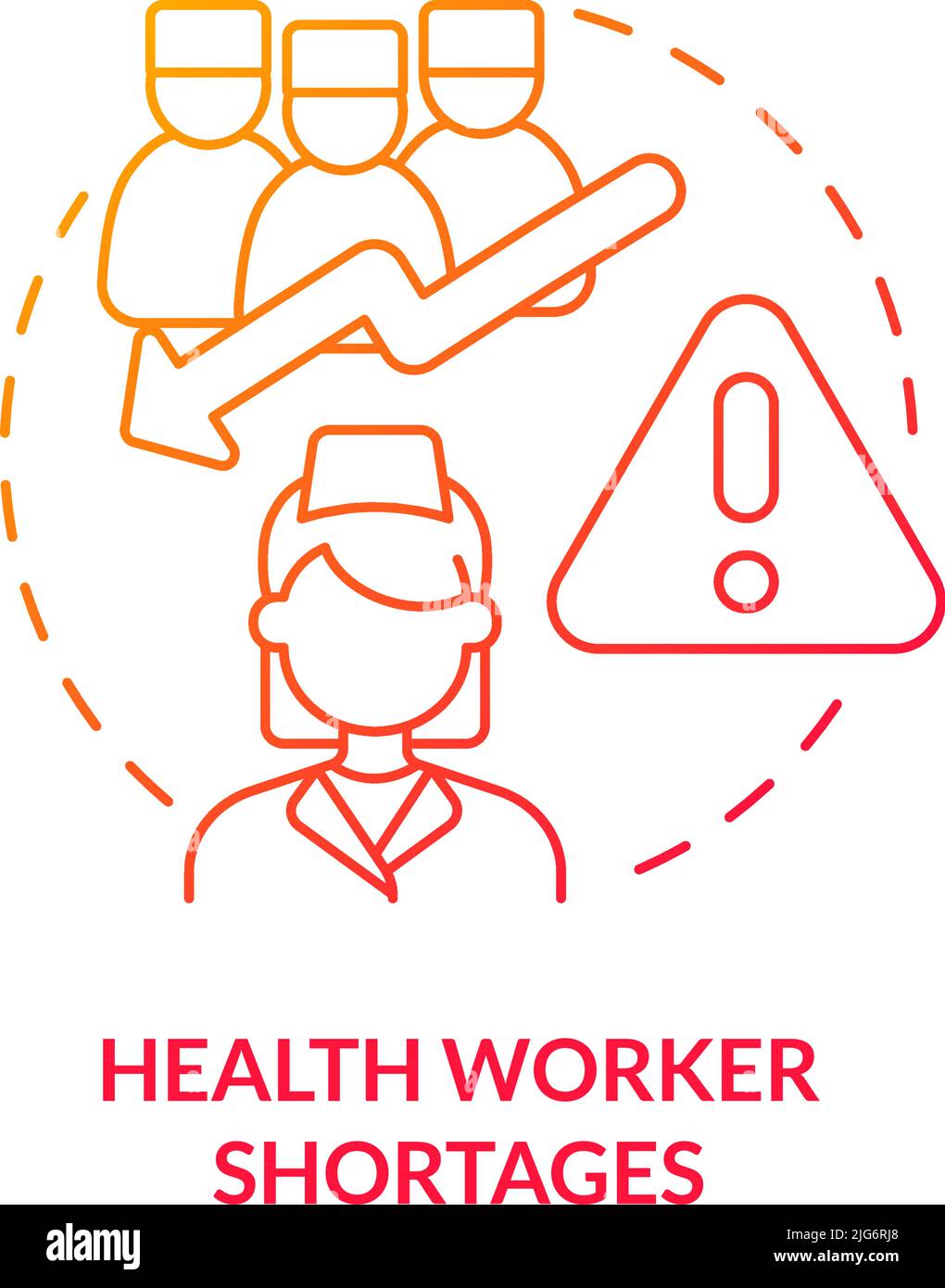 Health worker shortages red gradient concept icon Stock Vector Image ... Health worker shortages red gradient concept icon Stock Vector Image ...