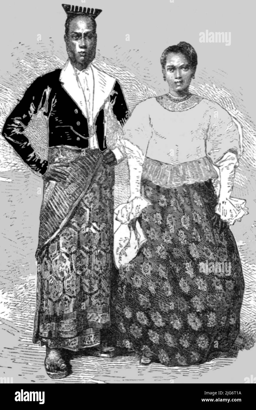 '"Burghers"of Ceylon; Four Months in Ceylon', 1875. [Couple from what ...